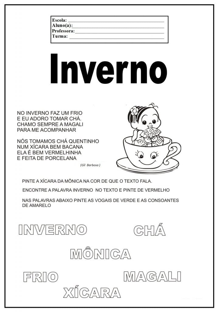 28 atividades sobre Inverno