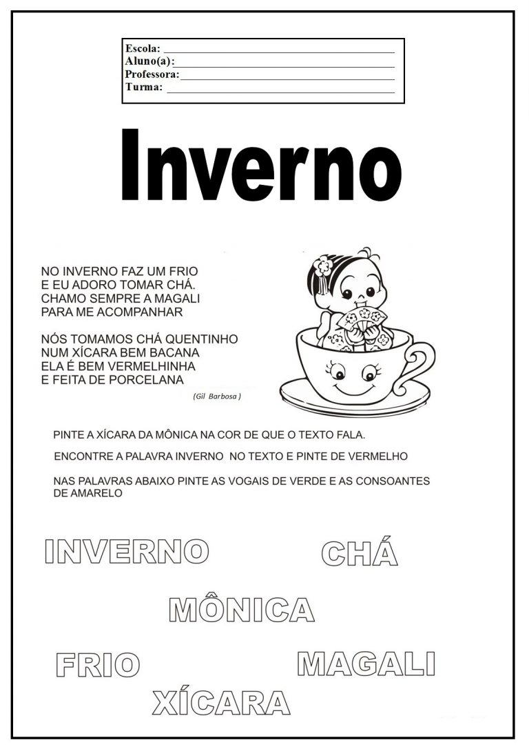28 atividades sobre Inverno