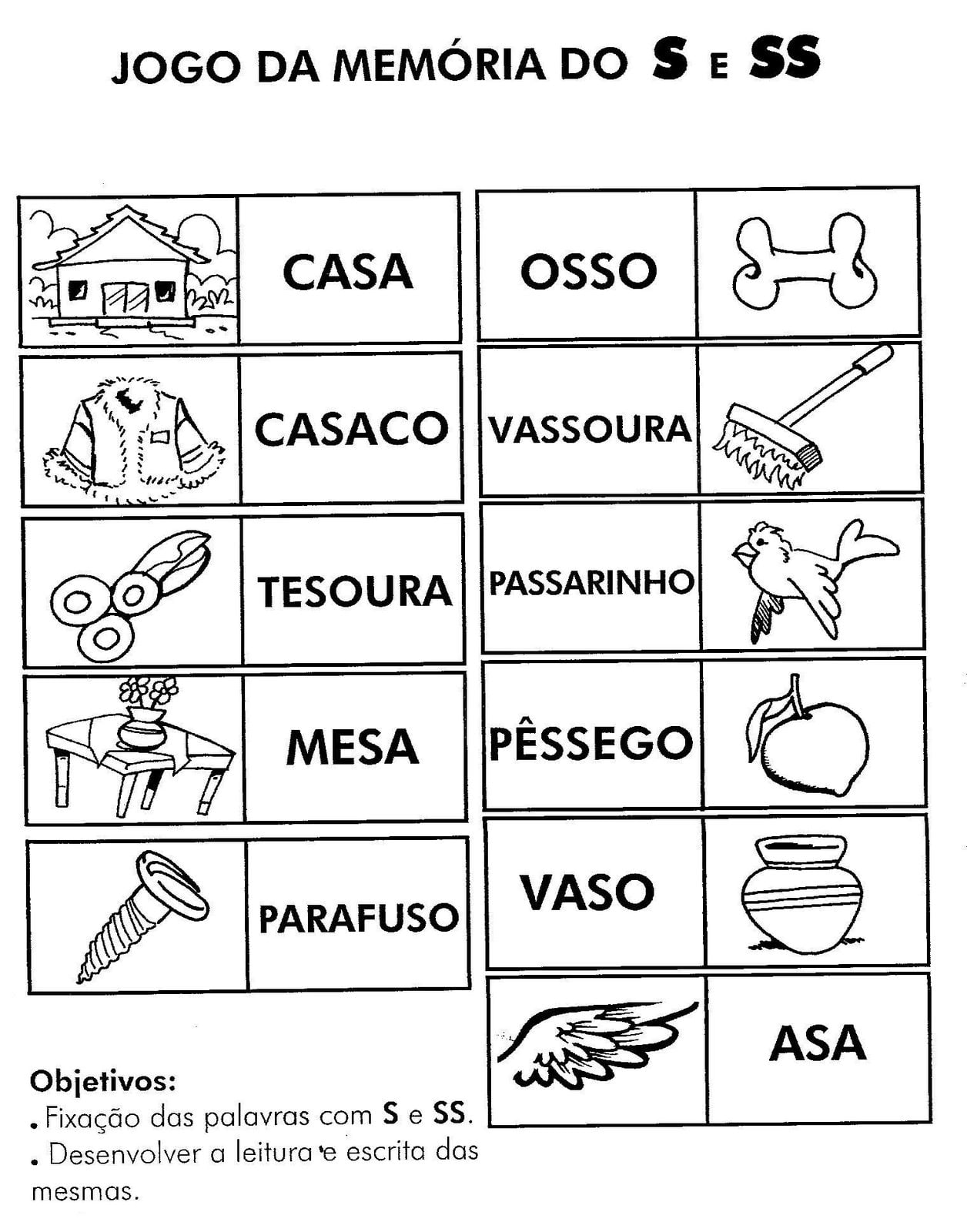 Atividades com S ou SS