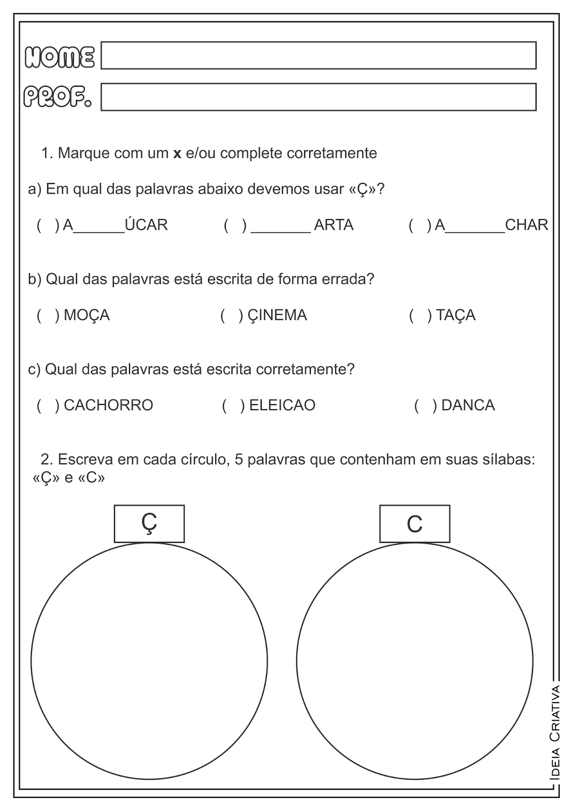 Palavras Com S C Cedilha - RETOEDU